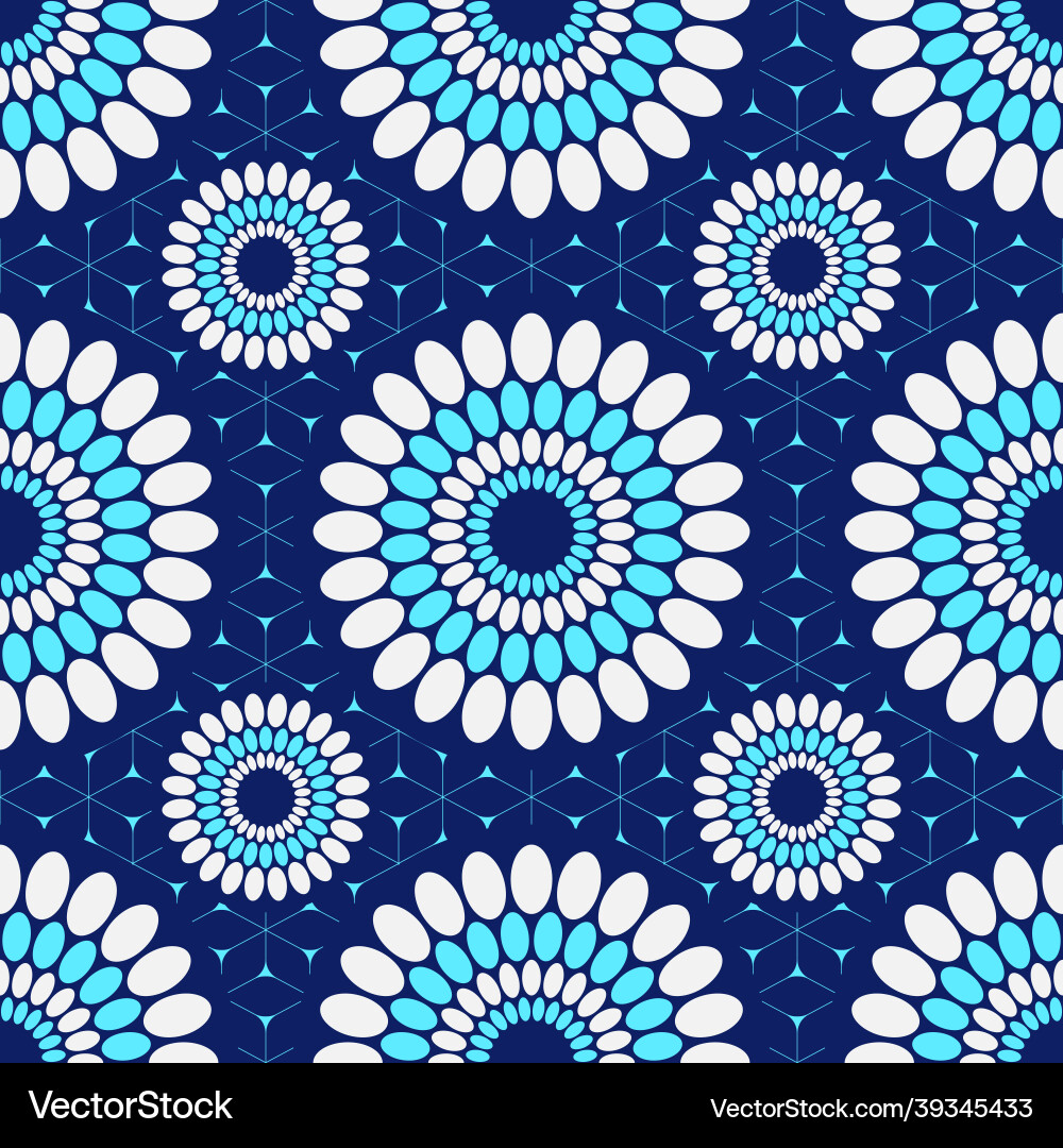 Seamless african fashion pattern with circles Vector Image