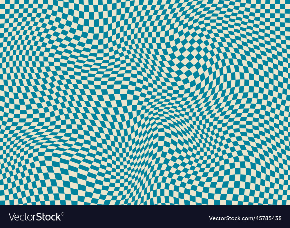 Abstract background with distorted checkerboard Vector Image