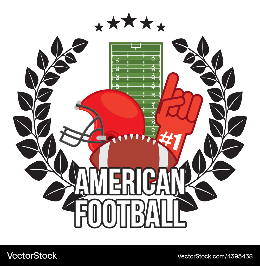 American football Royalty Free Vector Image - VectorStock