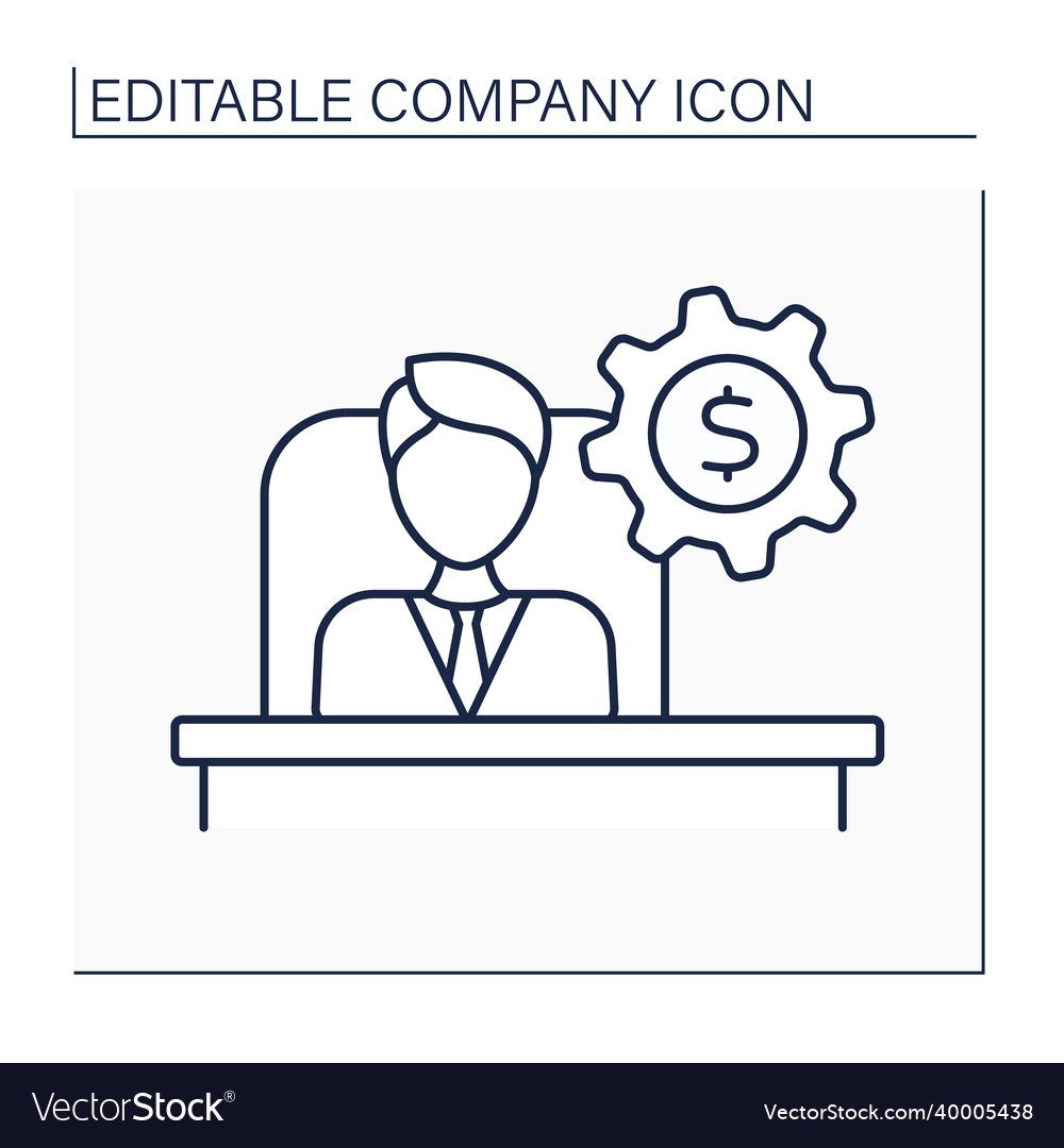 Executive officer line icon Royalty Free Vector Image Executive officer line icon Royalty Free Vector Image