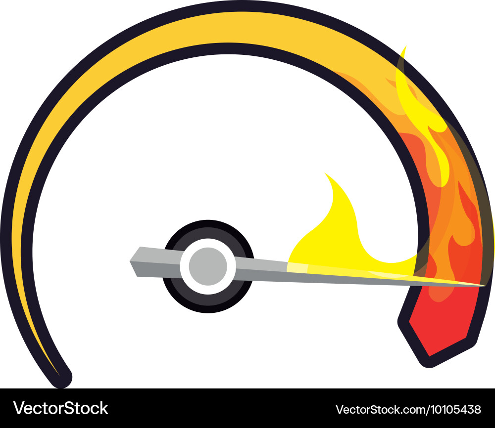 Gauge transportation kilometer speed icon Vector Image