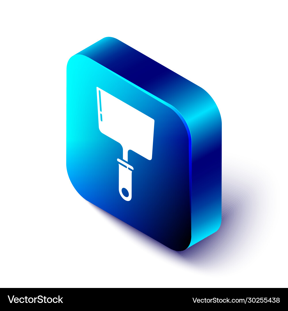 Isometric putty knife icon isolated on white Vector Image