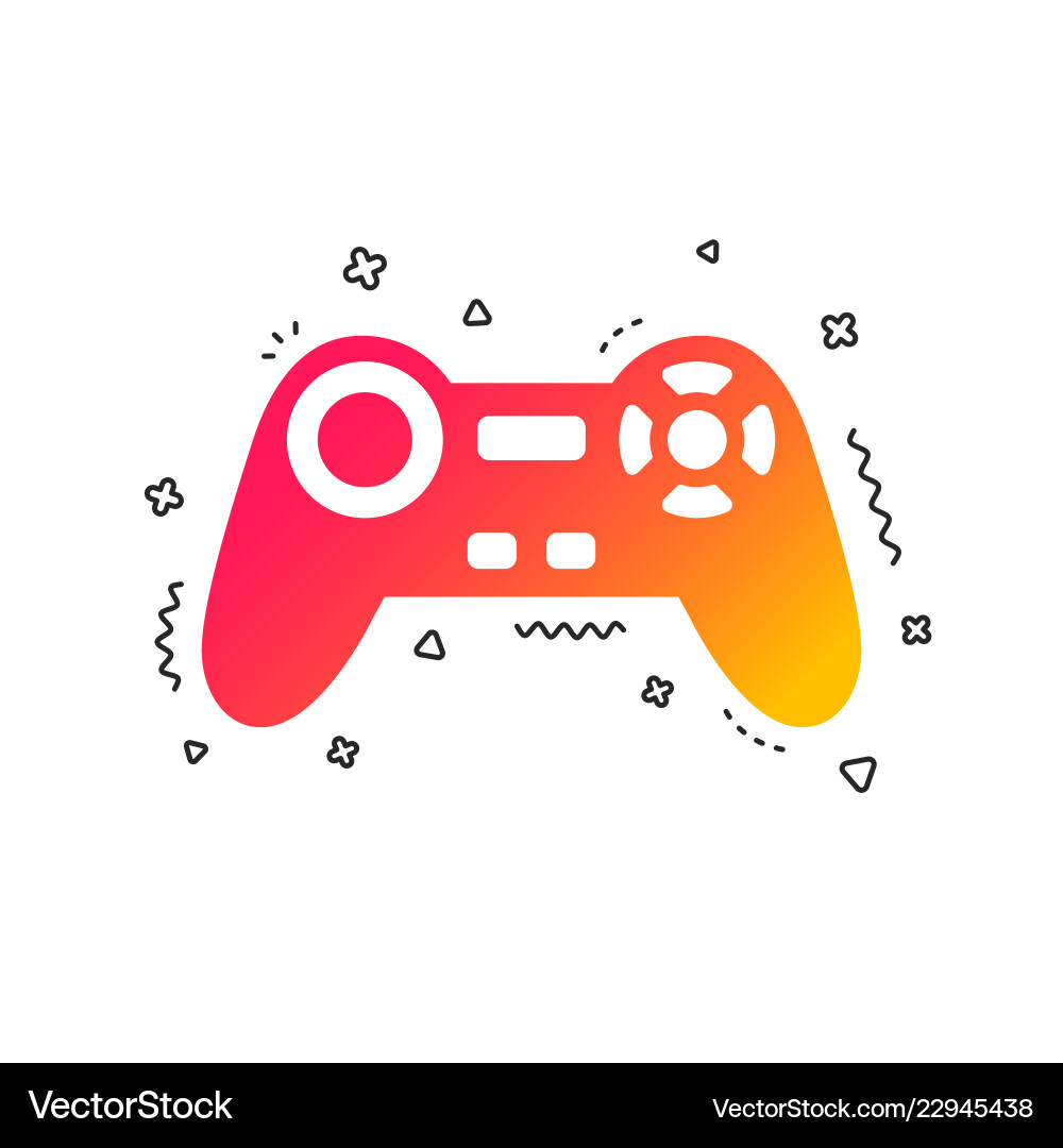 Joystick sign icon video game symbol Royalty Free Vector