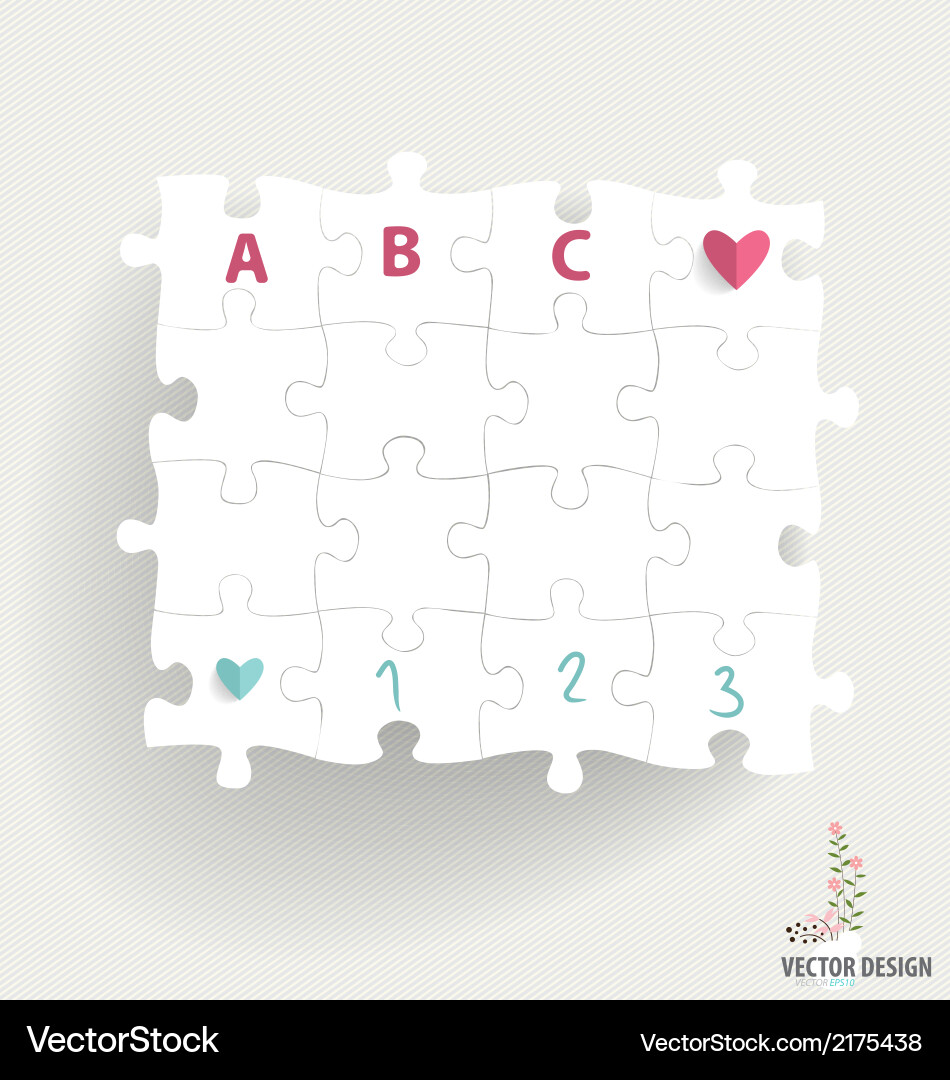 Paper cut of puzzle Royalty Free Vector Image - VectorStock