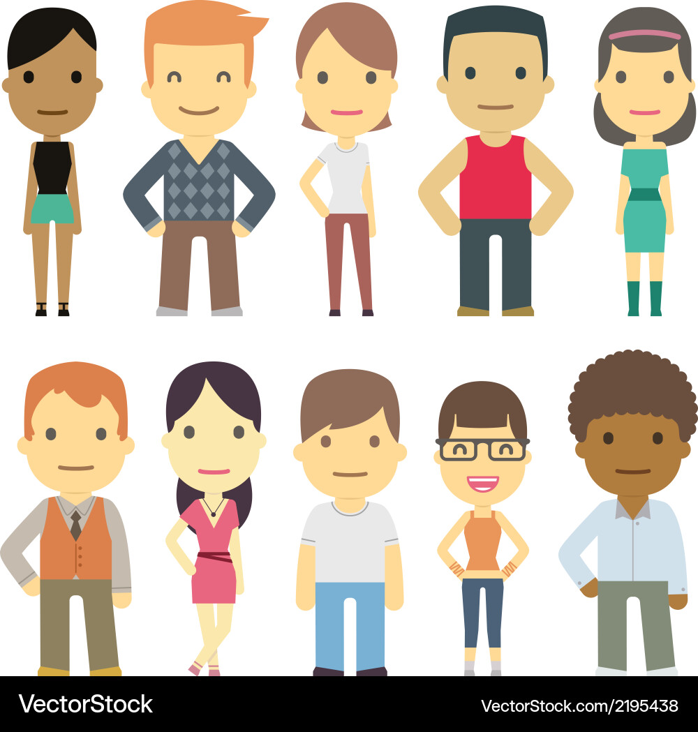 Set of urban characters Royalty Free Vector Image