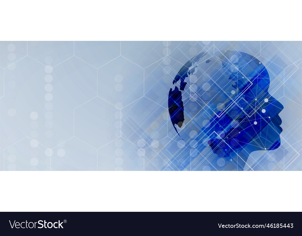 Artificial intelligence technology web background Vector Image