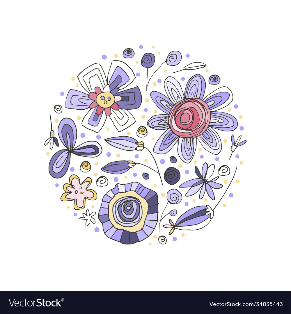 Botanical composition Royalty Free Vector Image