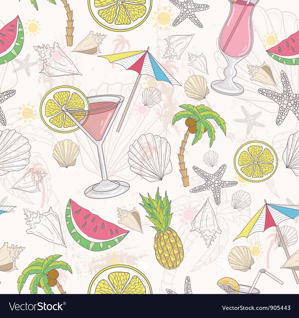 Cute summer abstract pattern Royalty Free Vector Image