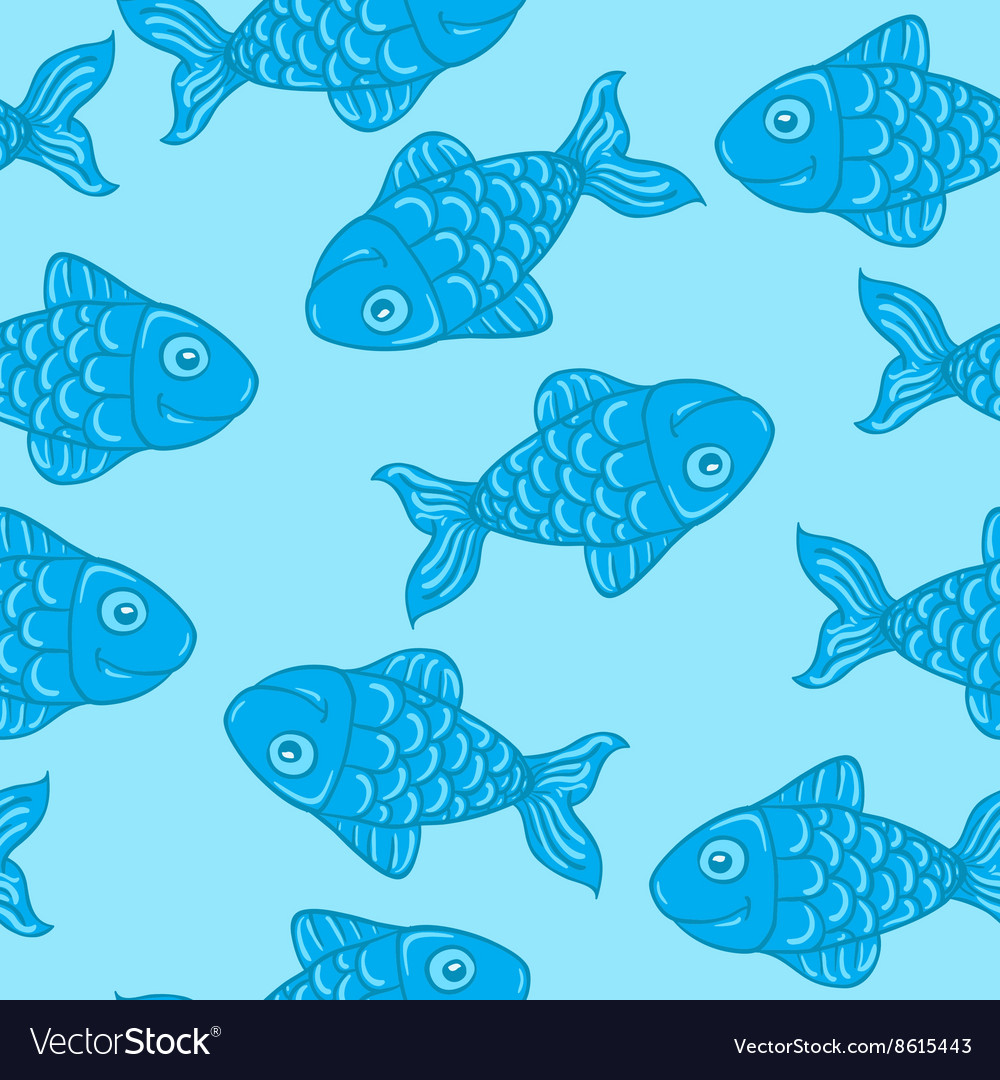 Fish pattern Royalty Free Vector Image - VectorStock