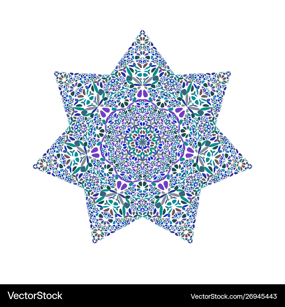 Flower ornament star symbol template Royalty Free Vector