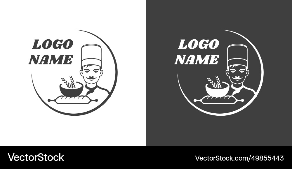 Food chef restaurant logo design template chef Vector Image