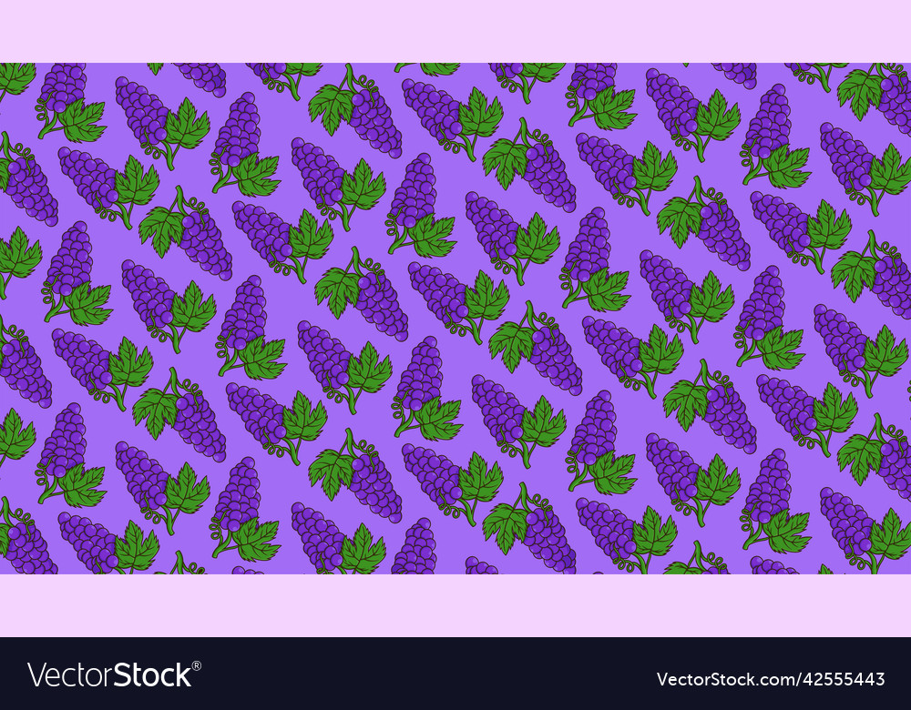 Grape background pattern isolated Royalty Free Vector Image