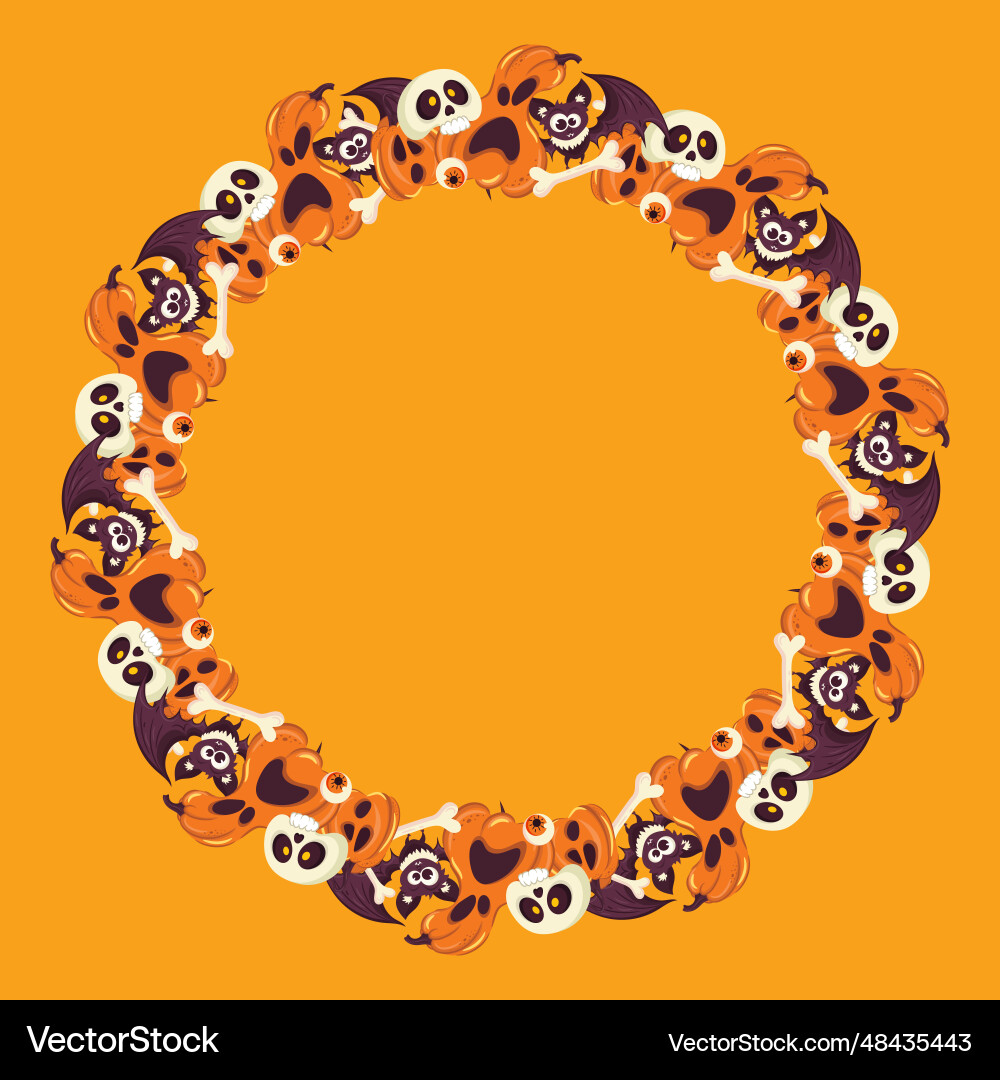 Halloween frame element border Royalty Free Vector Image