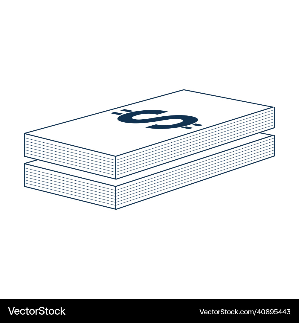 Icon packs of dollar bills Royalty Free Vector Image