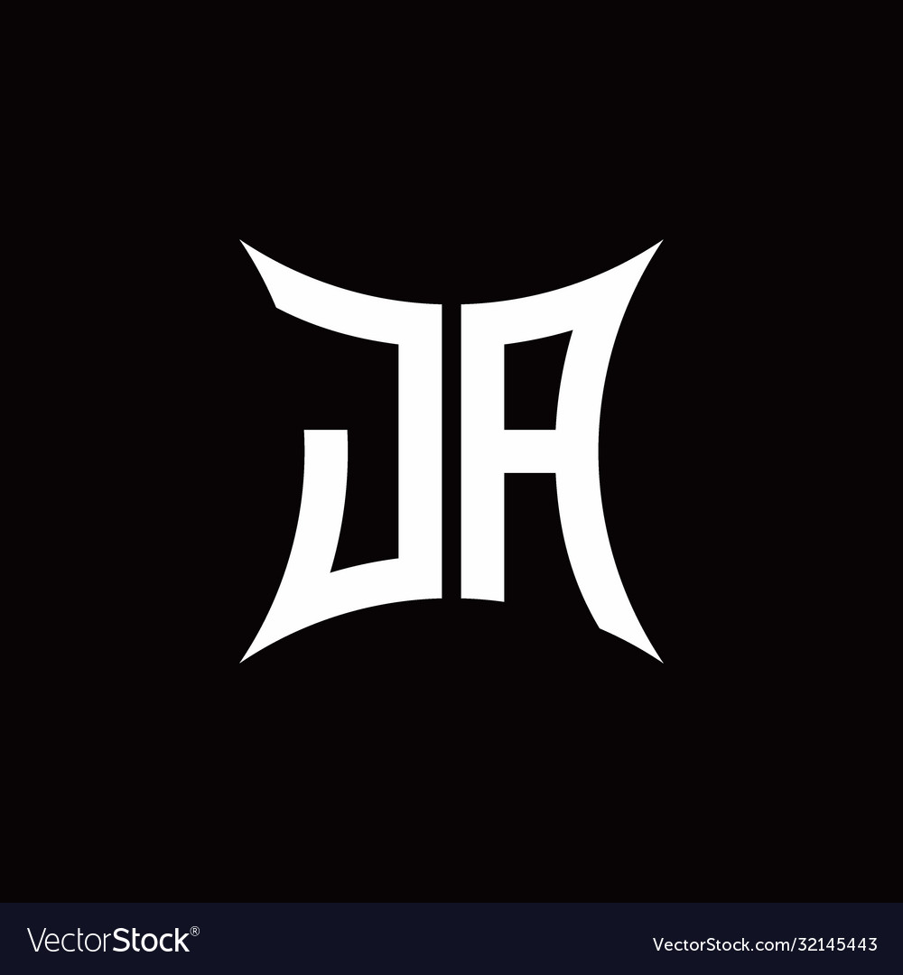 Ja monogram logo with sharped shape design Vector Image