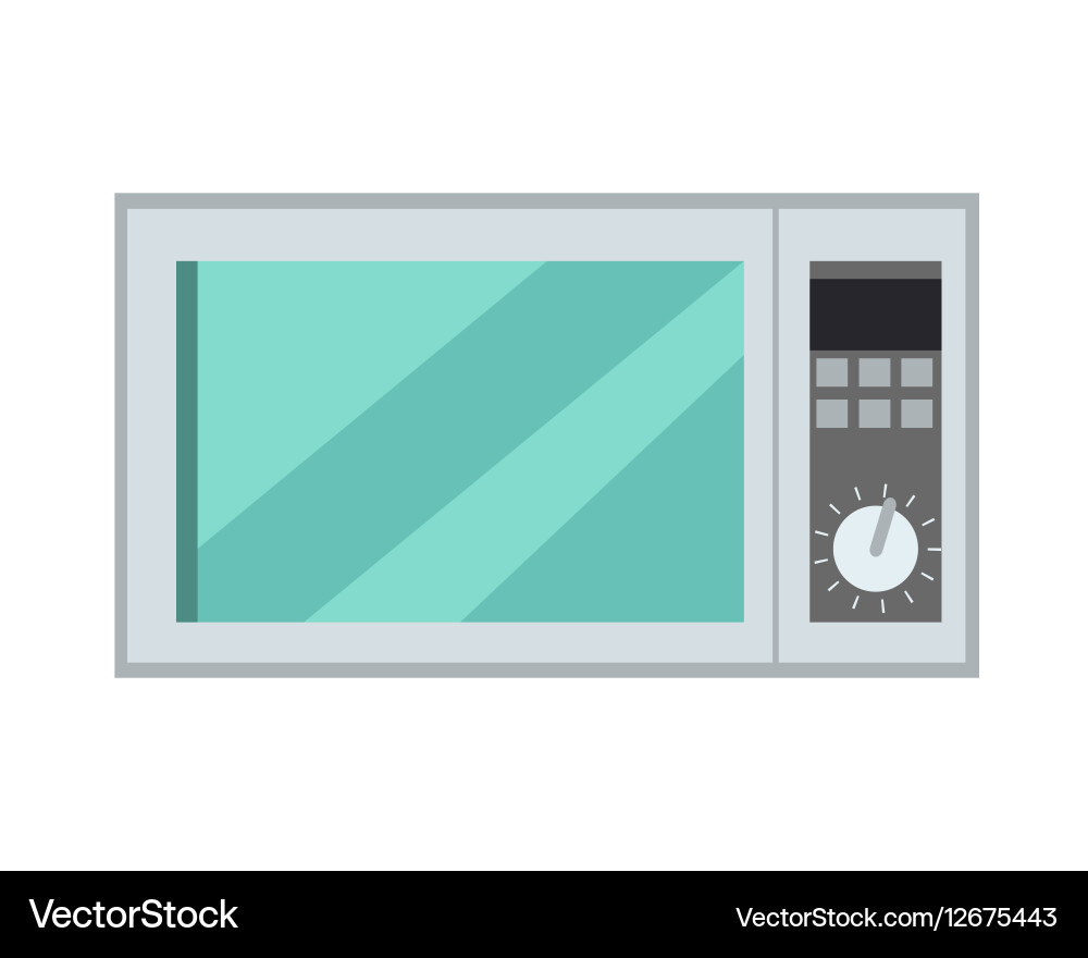 Microwave oven isolated kitchen appliance Vector Image