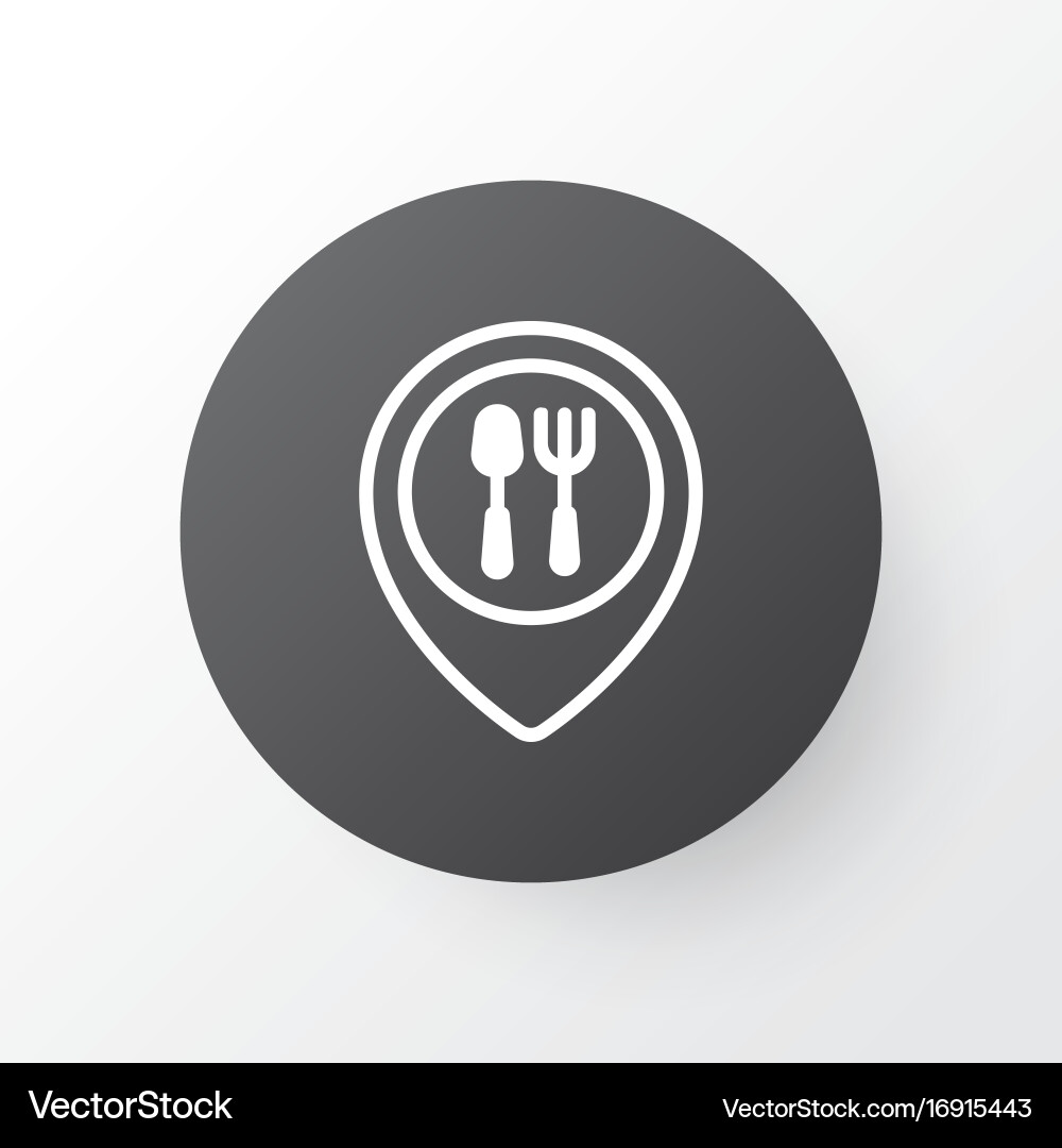 Restaurant location icon symbol premium quality Vector Image