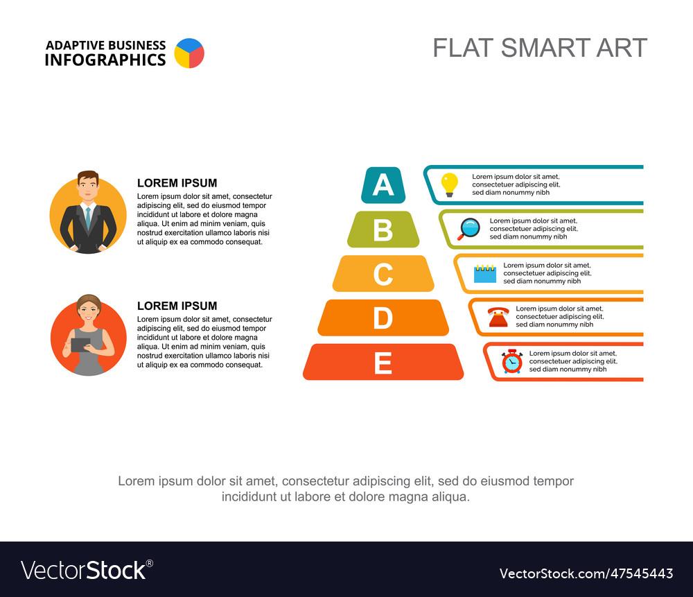 Two partners process chart template Royalty Free Vector