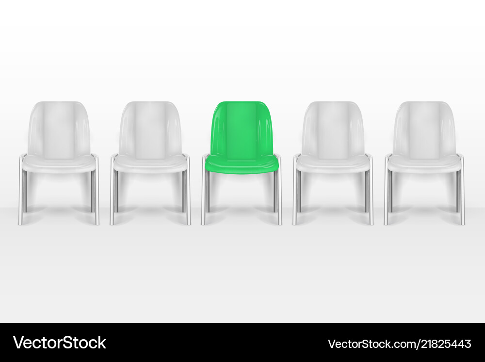 Vacant chairs empty office armchairs near office Vector Image