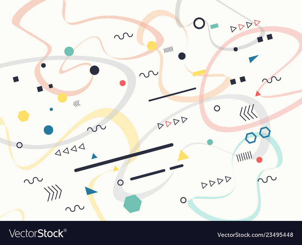 Abstract of outline geometric free shape pattern Vector Image