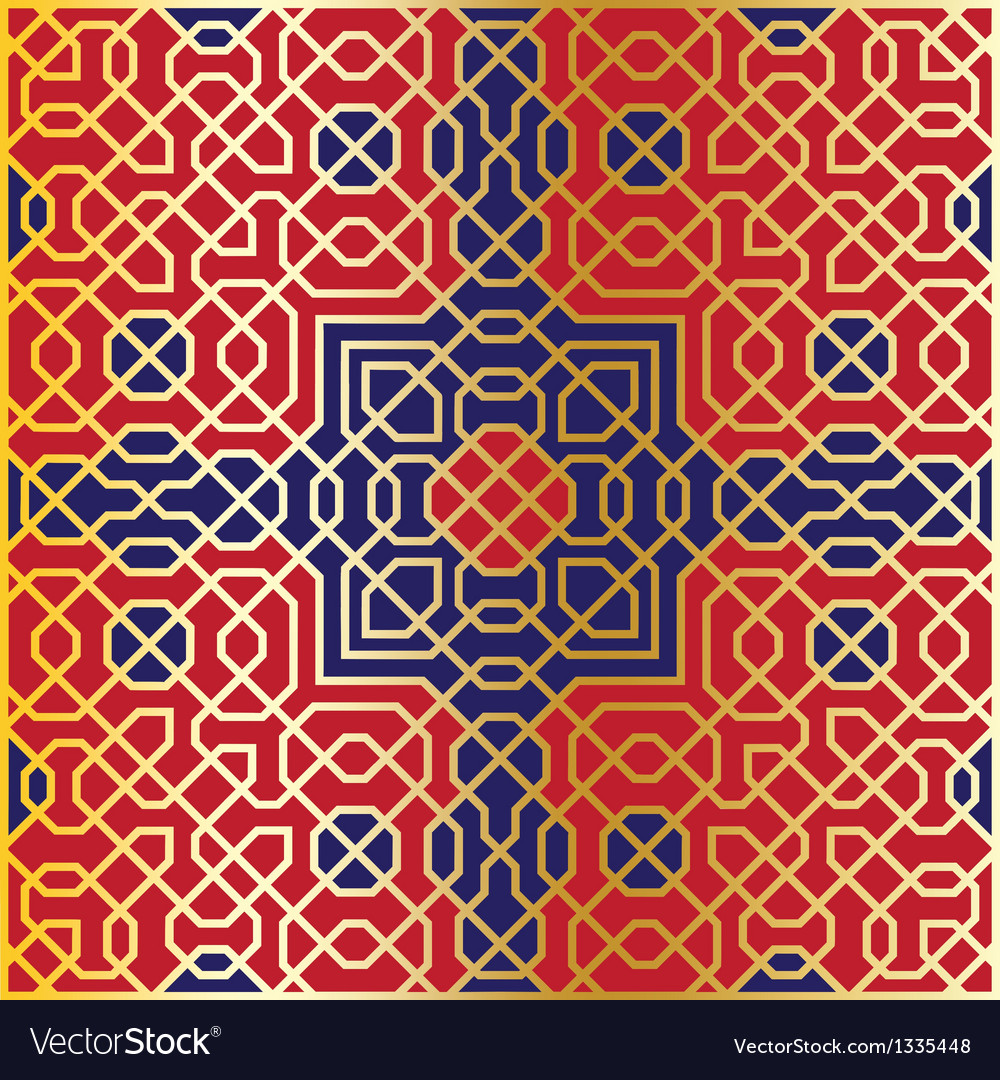 Arabesque seamless pattern Royalty Free Vector Image