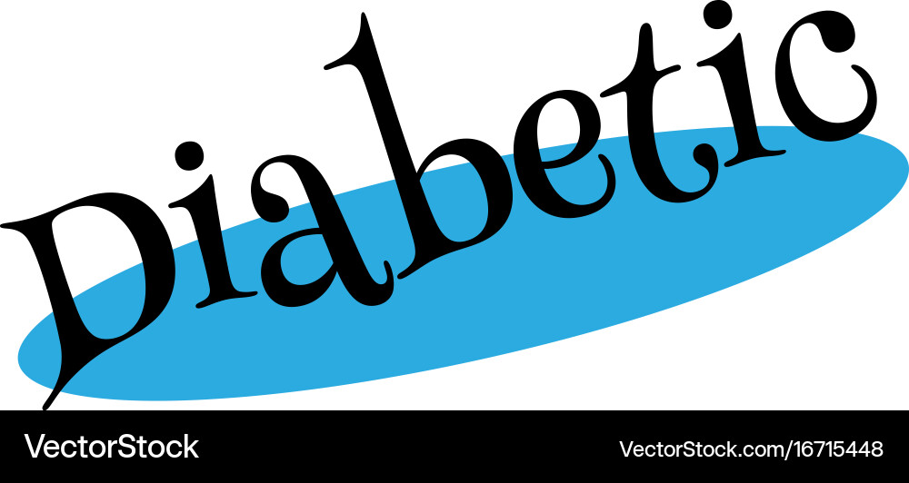 Diabetic rubber stamp Royalty Free Vector Image