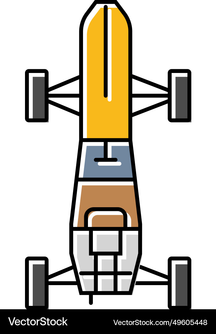 Drive car top view color icon Royalty Free Vector Image