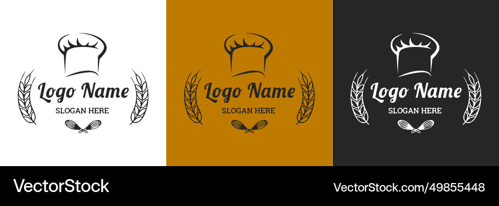 Food chef restaurant logo design template chef Vector Image