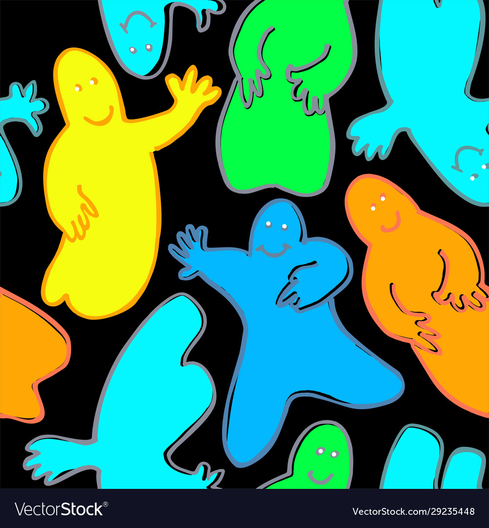 Fun dancing ghosts Royalty Free Vector Image - VectorStock