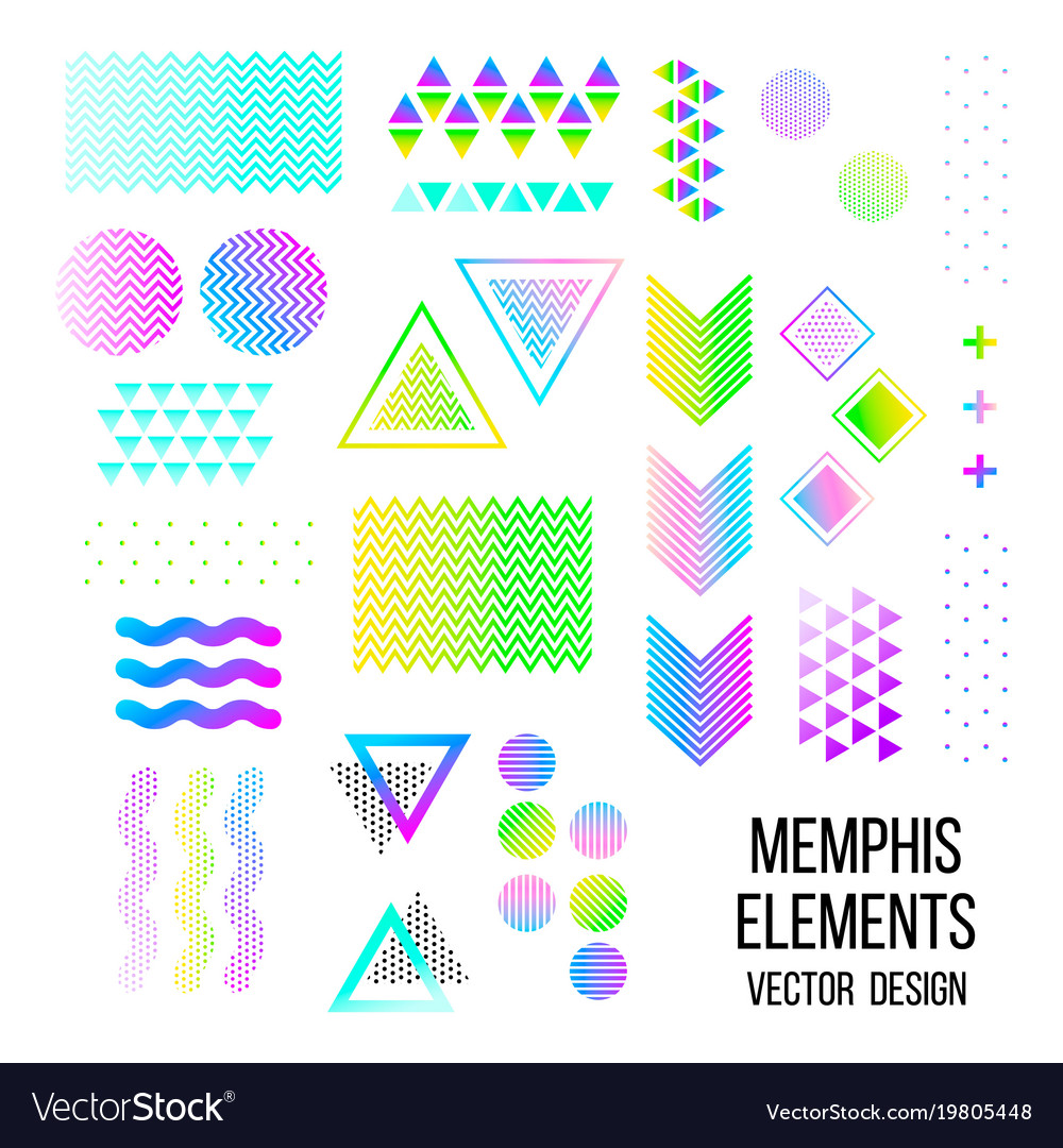 Memphis pattern elements Royalty Free Vector Image