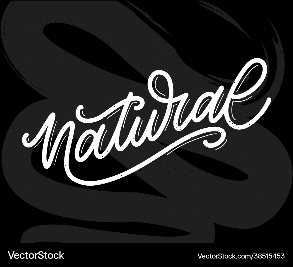 100 natural lettering stamp slogan calligraphy Vector Image