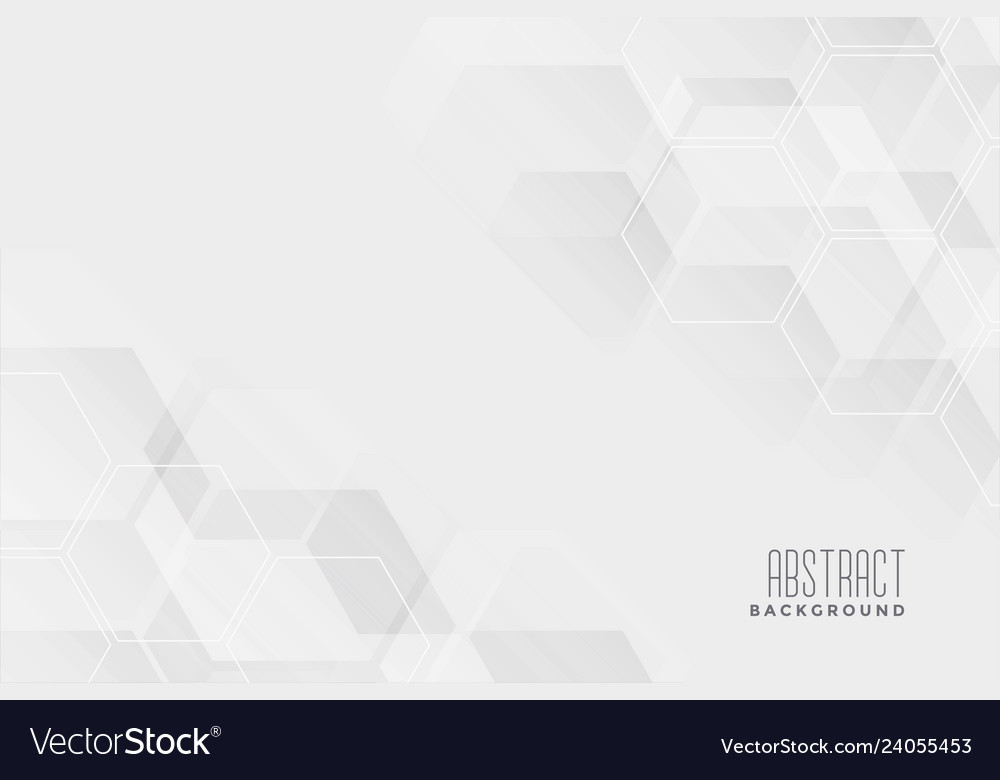Abstract hexagonal white background design Vector Image