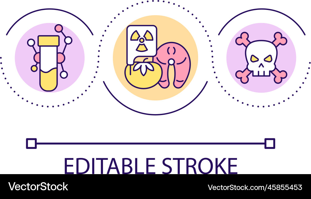 Chemical food contamination loop concept icon Vector Image
