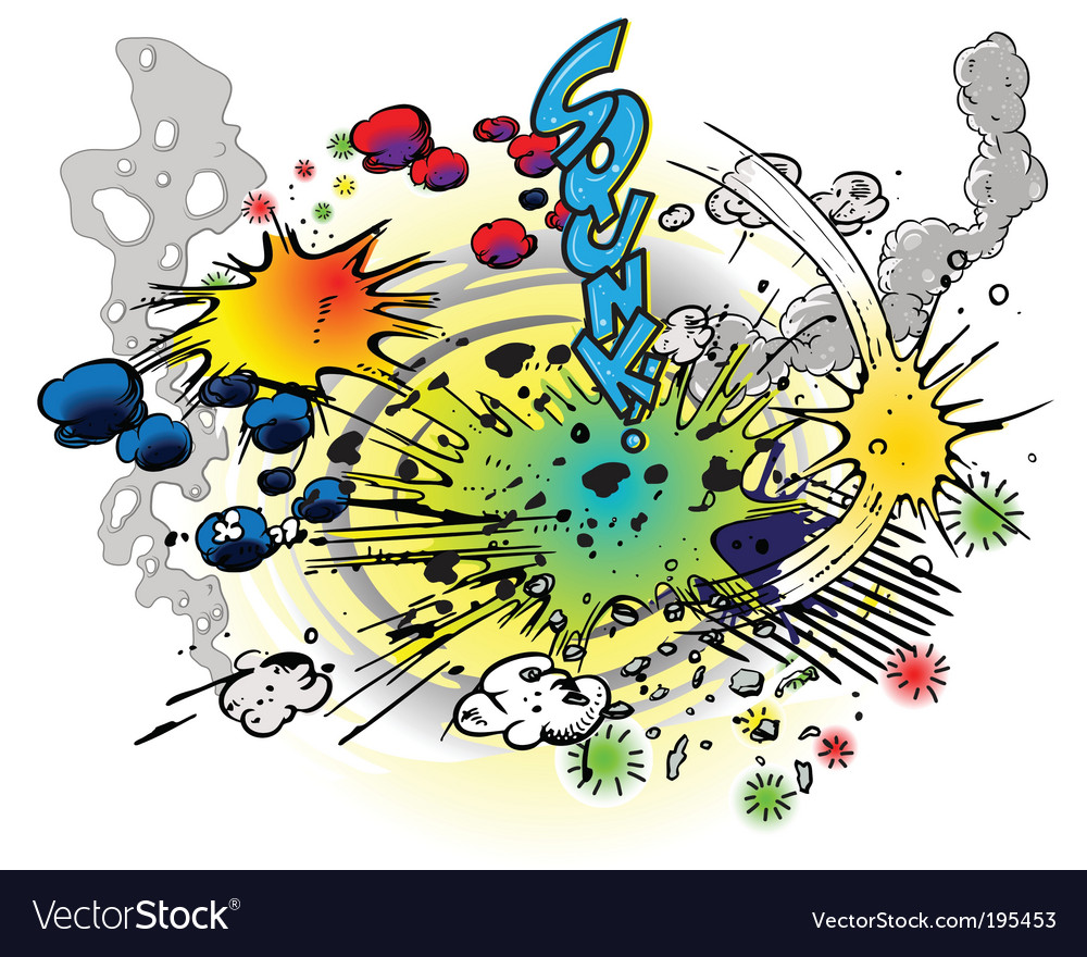 Comic book explosion Royalty Free Vector Image