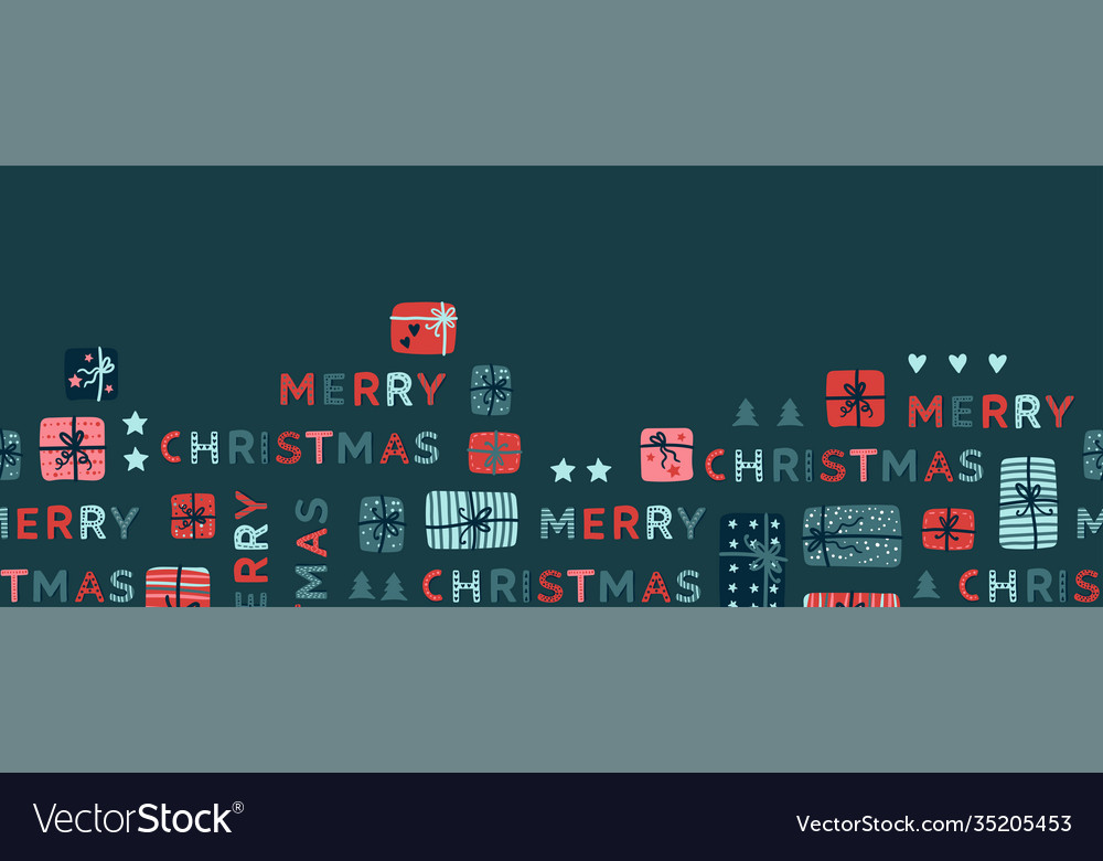 Creative words horizontal seamless pattern great Vector Image