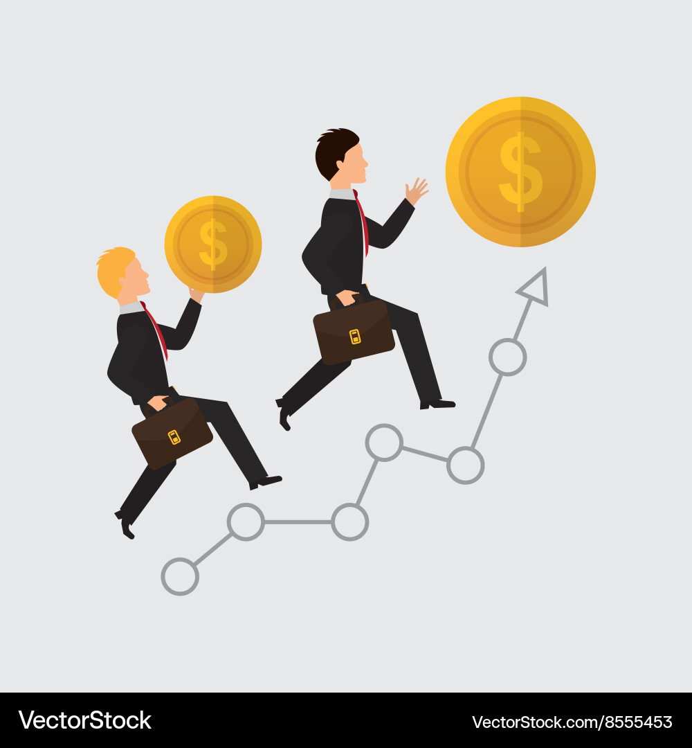 Flat of profit design editable Royalty Free Vector Image