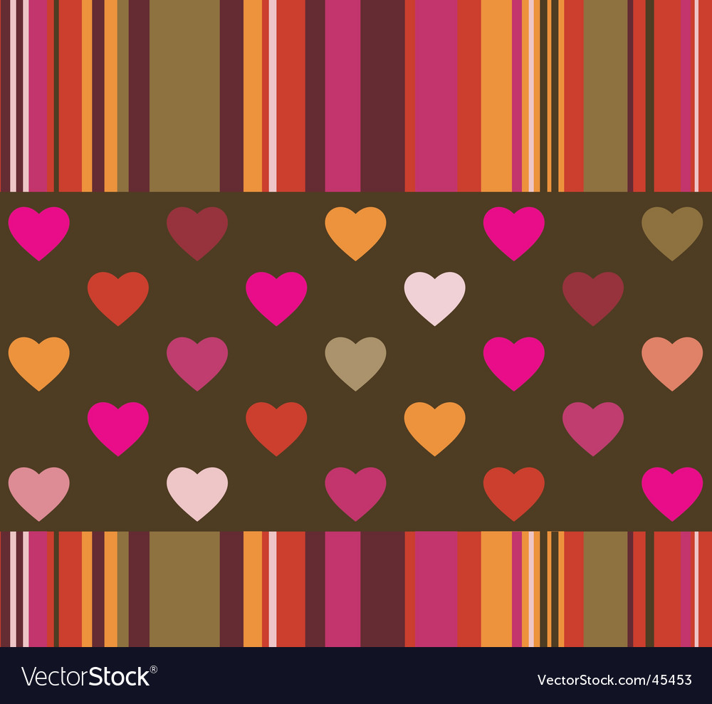Hearts and stripes background Royalty Free Vector Image