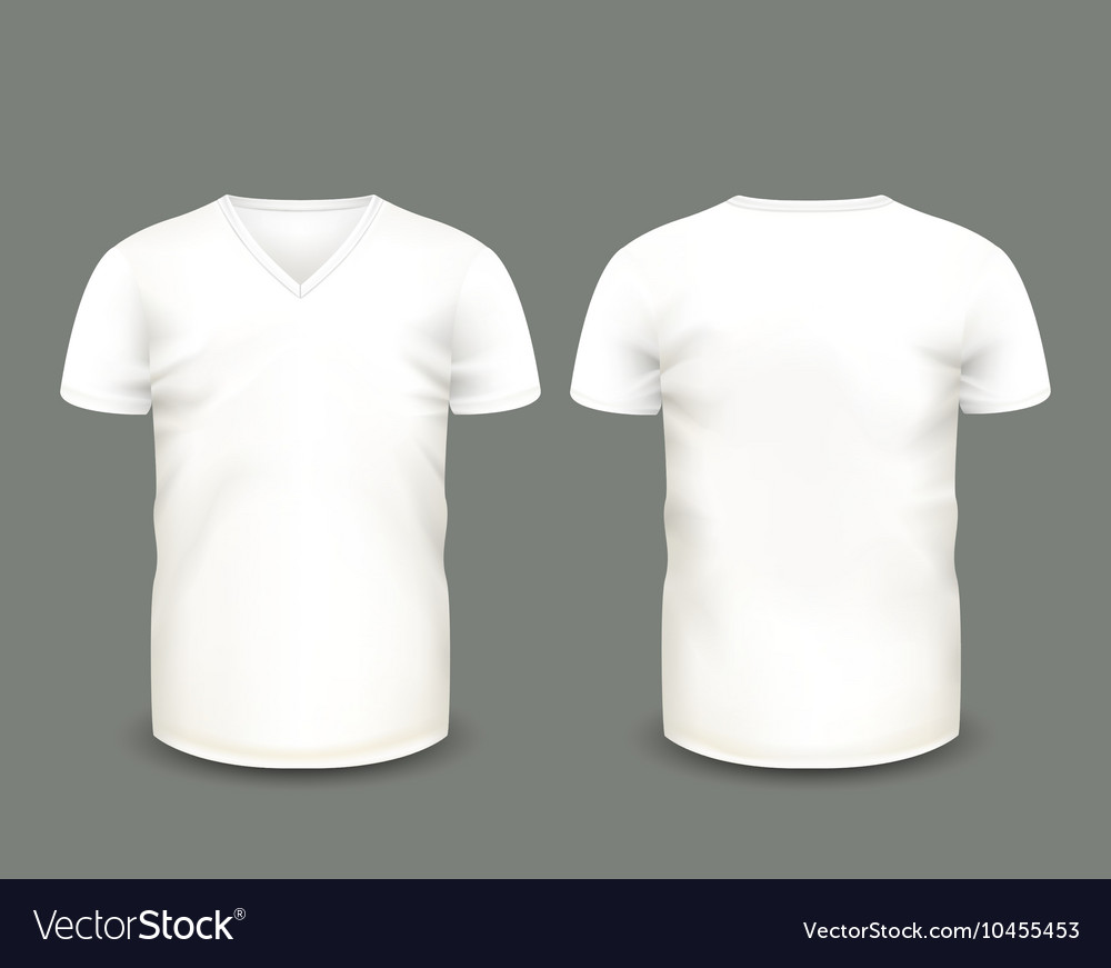 White V neck Shirts Template Royalty Free Vector Image