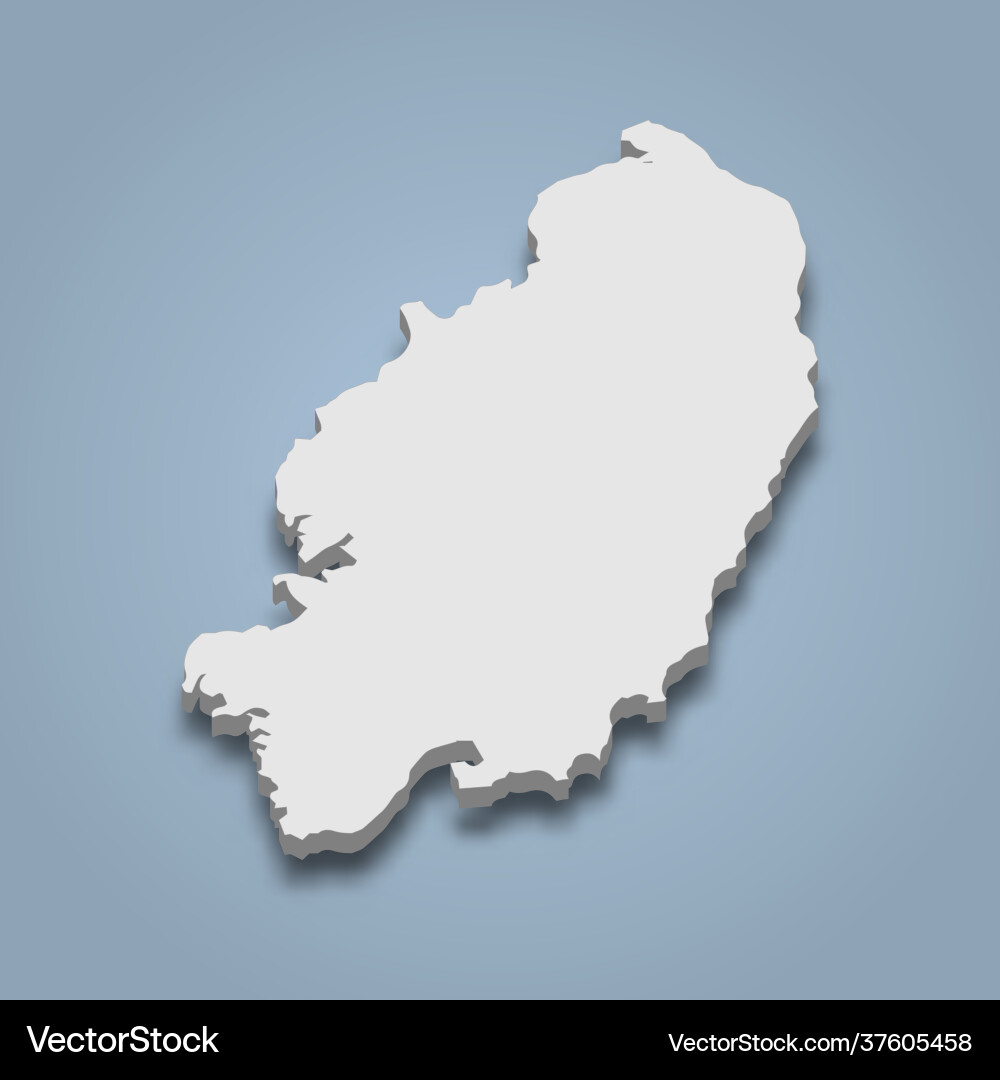 3d isometric map guimaras is an island Royalty Free Vector