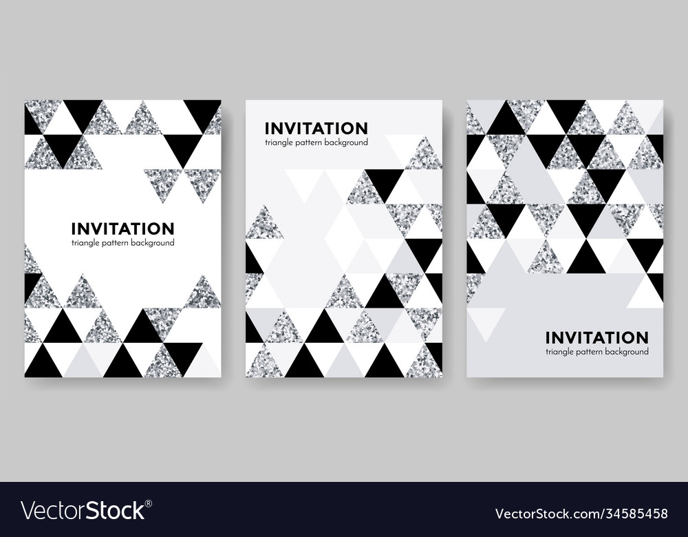Abstract geometric silver pattern background Vector Image