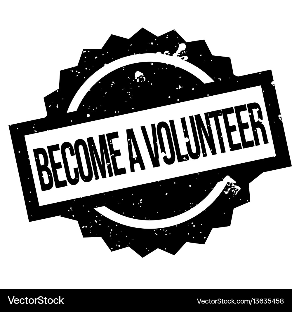 Become a volunteer rubber stamp Royalty Free Vector Image