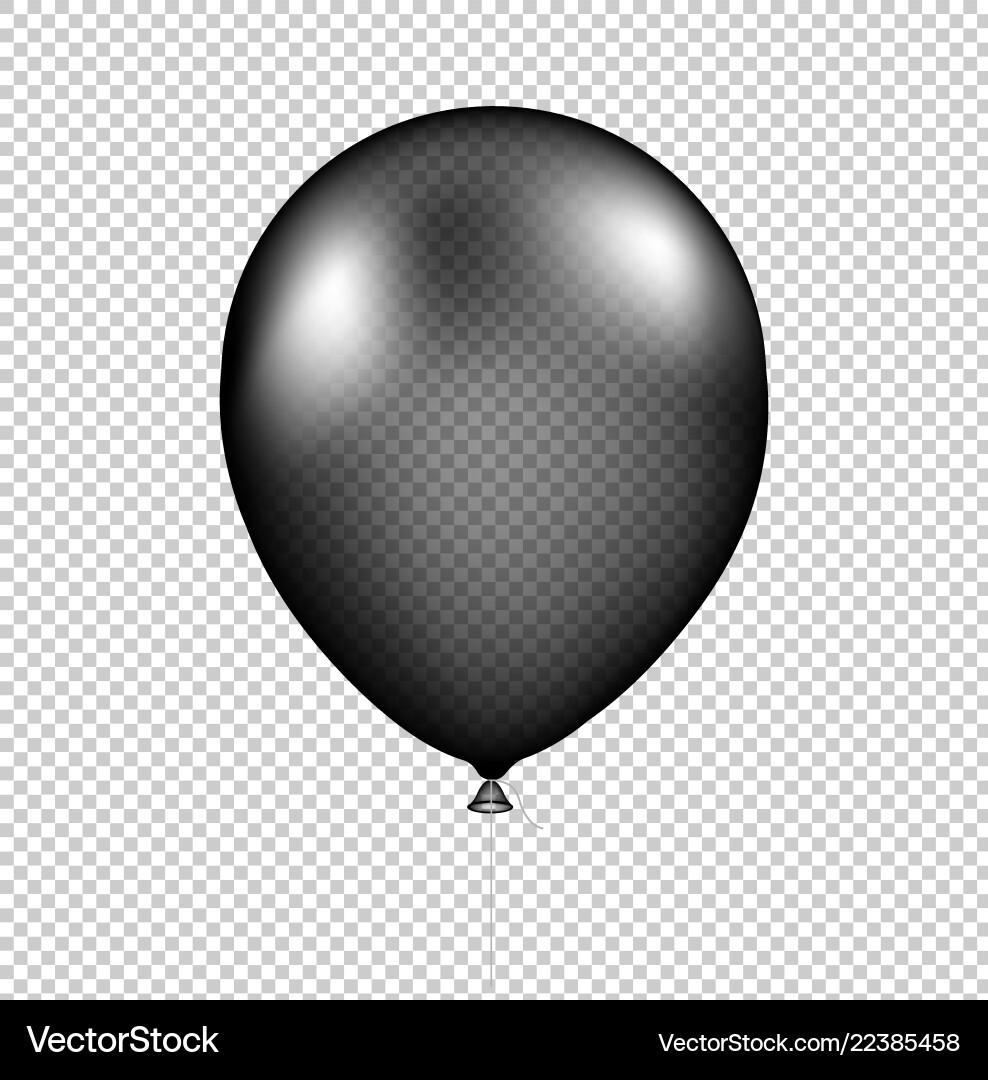 Black balloon isolated Royalty Free Vector Image