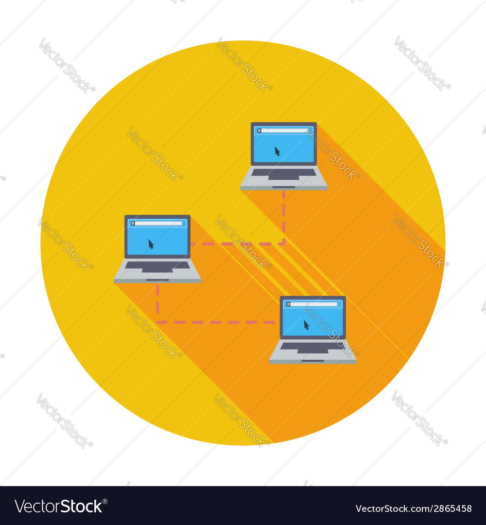 Computer network single icon Royalty Free Vector Image