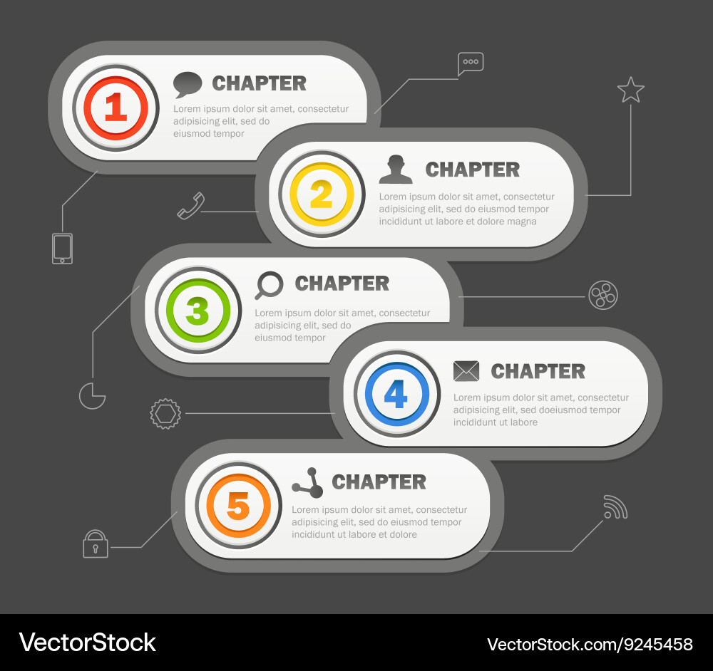 Infographics banners design with icons template Vector Image