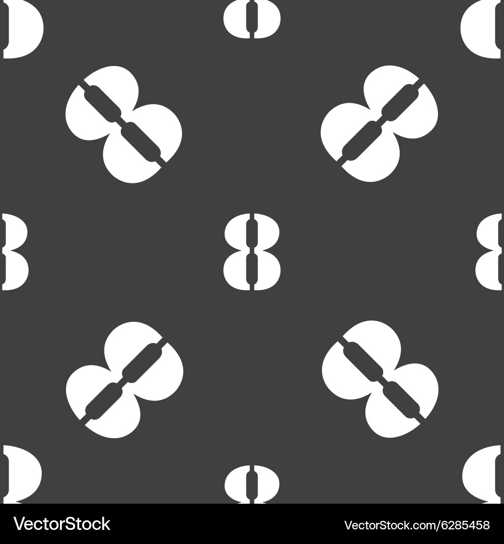 Number eight icon sign seamless pattern on a gray Vector Image