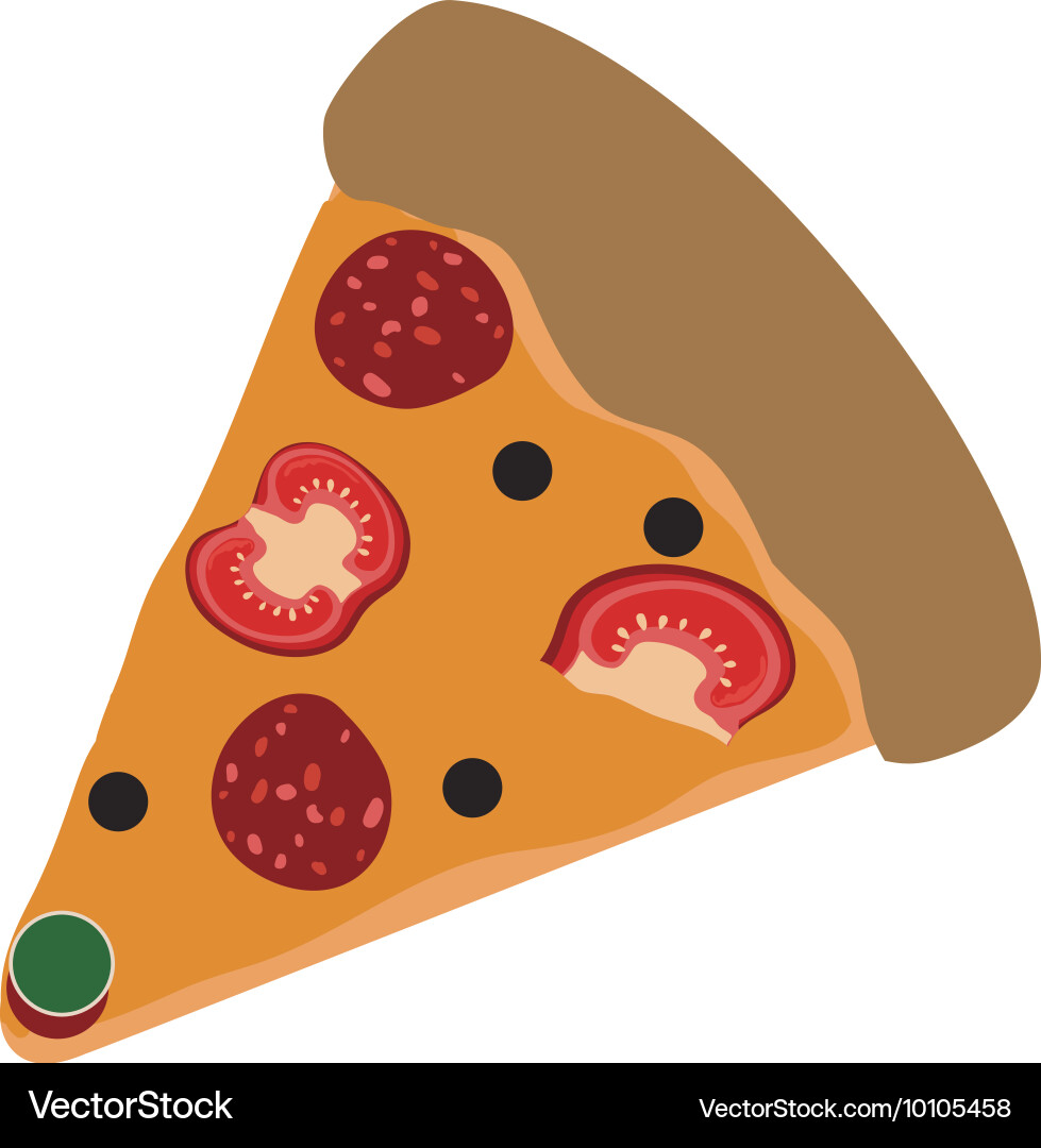 Pizza food menu fast dinner icon graphic Vector Image