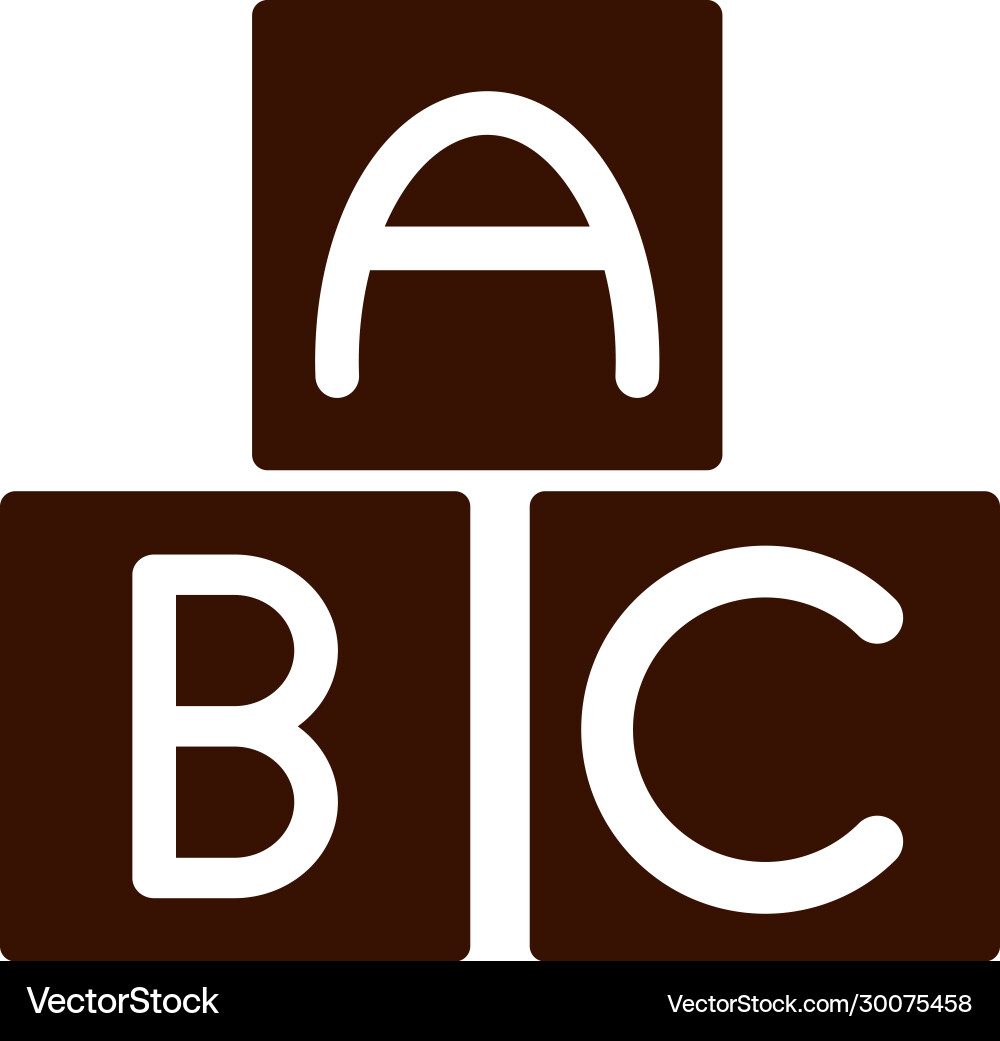 School education alphabet abc blocks supply Vector Image