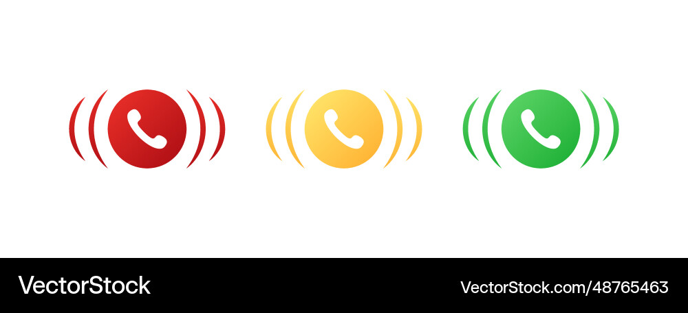 Answer phone icons to or reject Royalty Free Vector Image