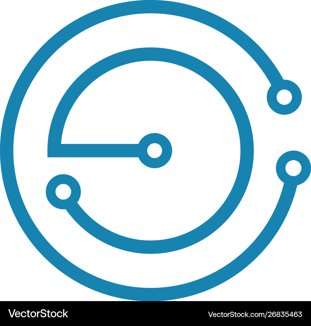 Circuit technology logo Royalty Free Vector Image