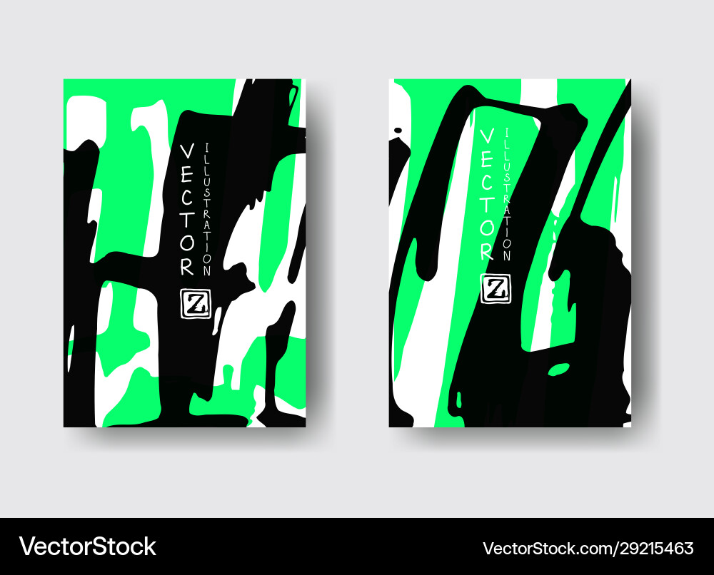 Cool bright poster set with abstract colorful Vector Image